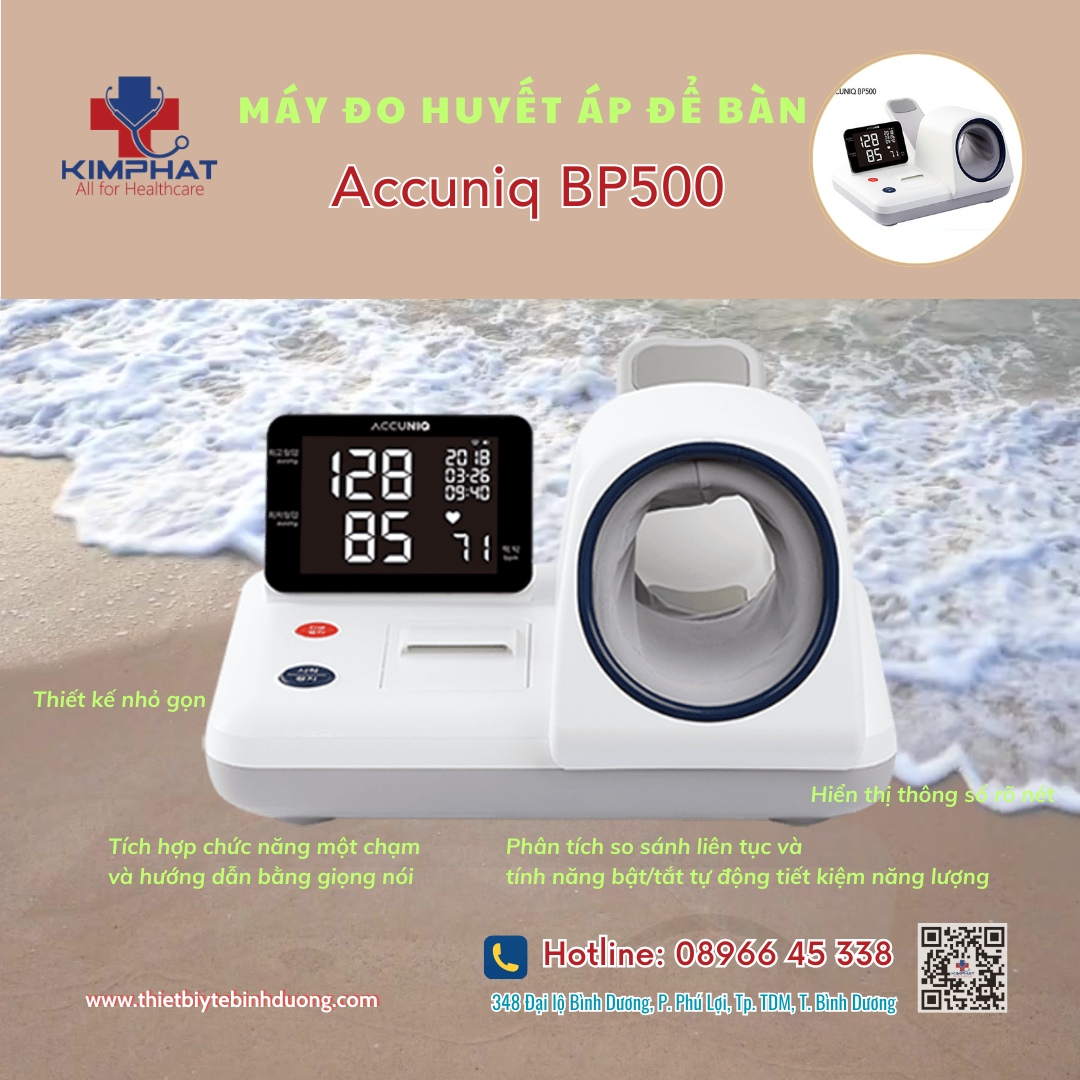 Máy đo huyết áp để bàn Accuniq BP500: Chất lượng cao và tính năng nổi trội cho bệnh viện